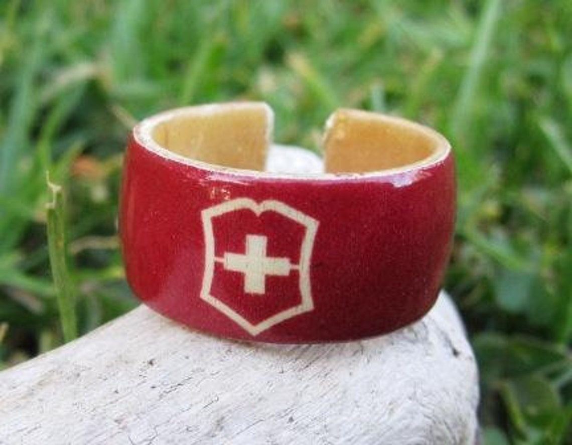 Swiss Army Ring Adjustable Wood Ring | Etsy