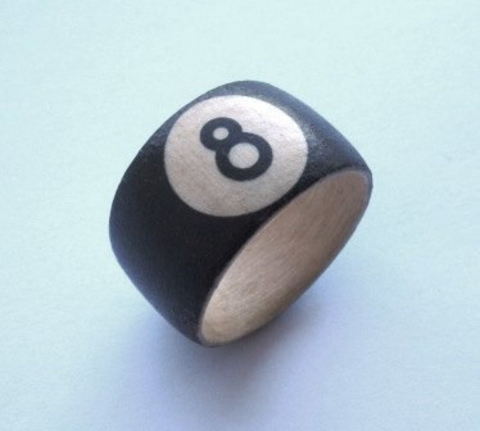 8 Ball pool Ball Wood Ring - Etsy