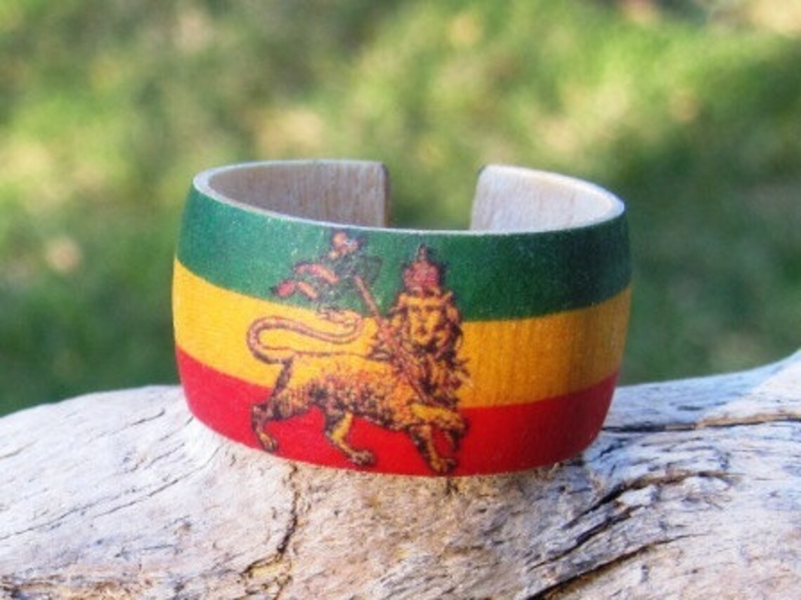 Rastafari Adjustable Wood Ring | Etsy