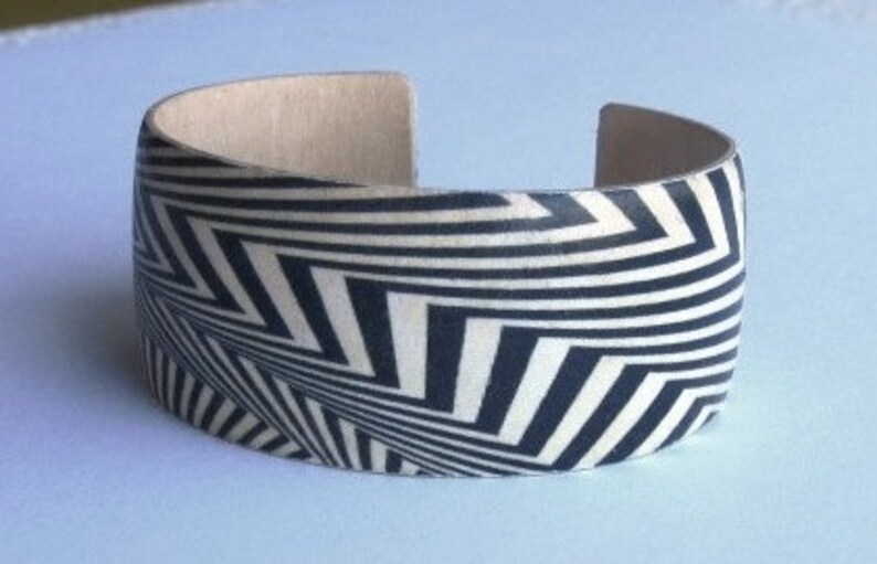 Bridget Riley Op Art Adjustable Wood Cuff Bracelet - Etsy