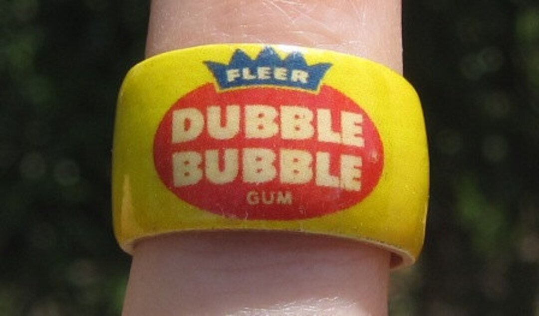 Dubble Bubble Gum -- Adjustable Wood Ring - Etsy