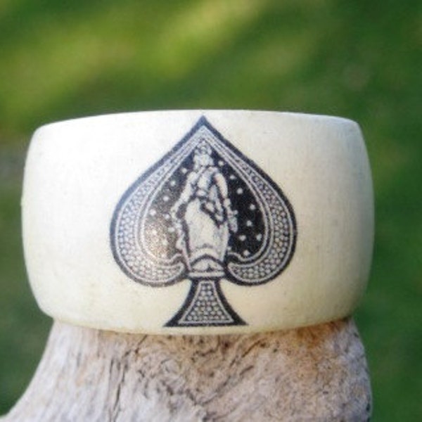Ace of Spades Ring Adjustible - Etsy