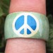 Ocean Peace Symbol Adjustable Wood Ring - Etsy