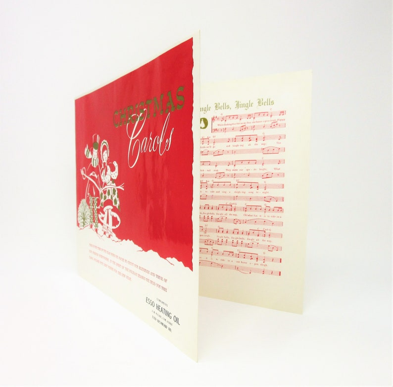 Vintage Unused Christmas Carols Booklet Featuring a Couple | Etsy
