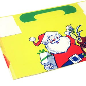 Vintage Unused Merry Christmas Candy Box Featuring Santa Claus Holding ...