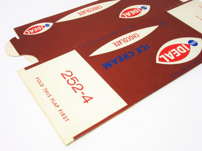 Vintage Unused Acme Ideal Chocolate Ice Cream Half Gallon Box - Etsy