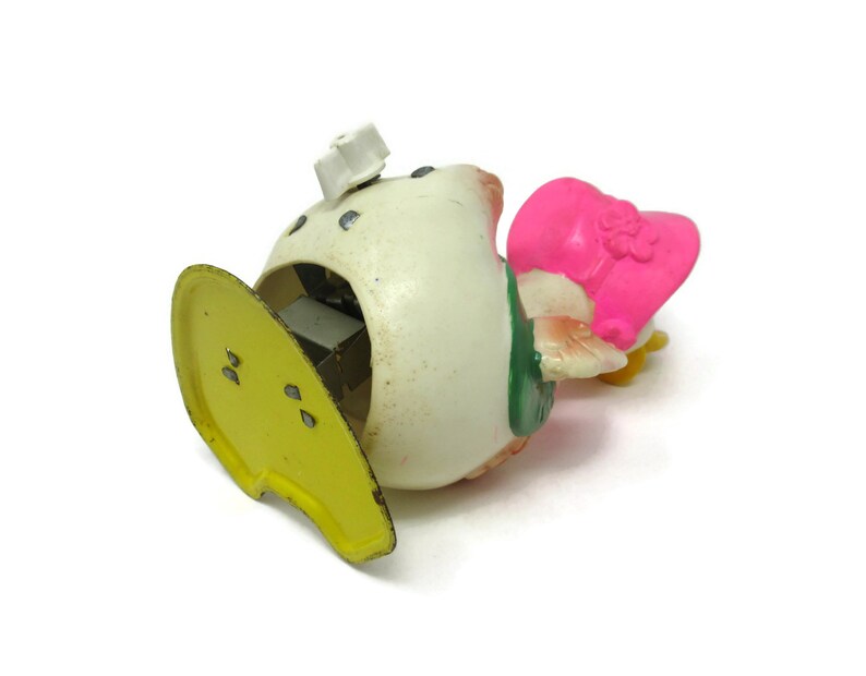 Vintage Sonsco Waddling Duck Mechanical Wind up Toy Wearing a Pink ...