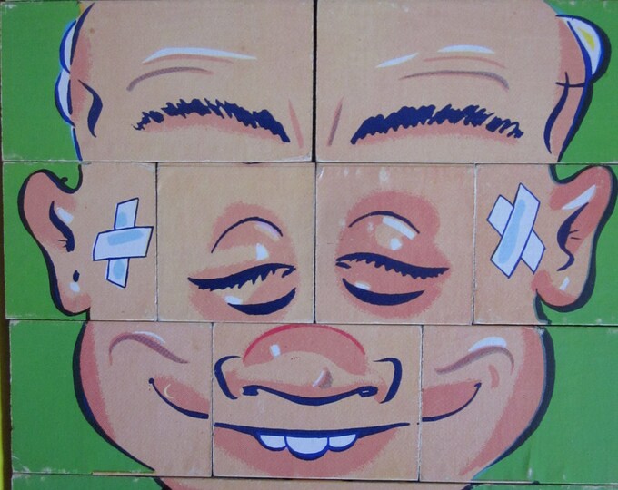 1960s Vintage Puzzle: Changeable Charlie Wooden Blocks - Etsy