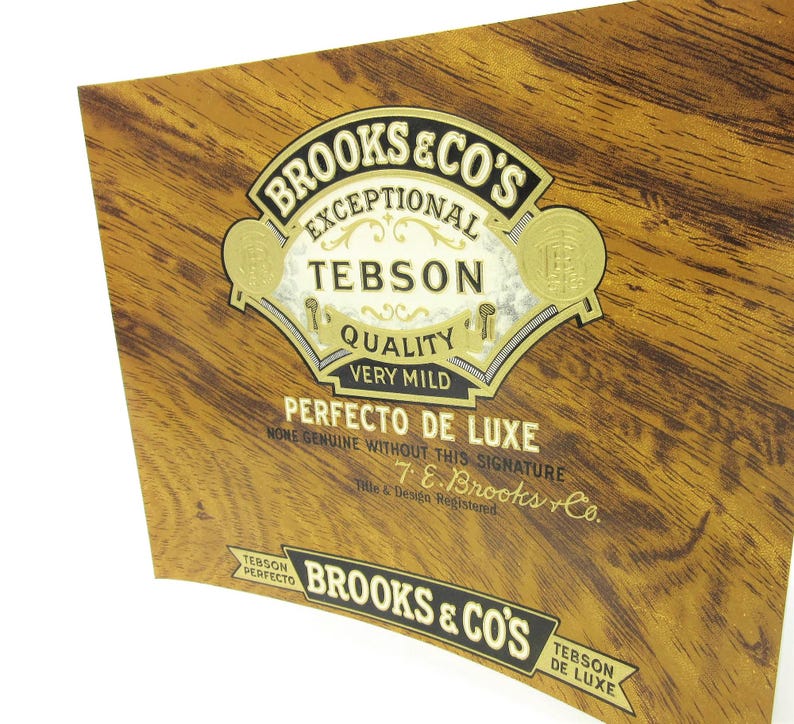 Vintage Unused Brooks & Co's Brand Cigar Box Label Very Mild Tobacco ...