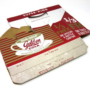 Vintage Unused Sun-drop Golden Girl Cola Bottle Carrier, Soda ...