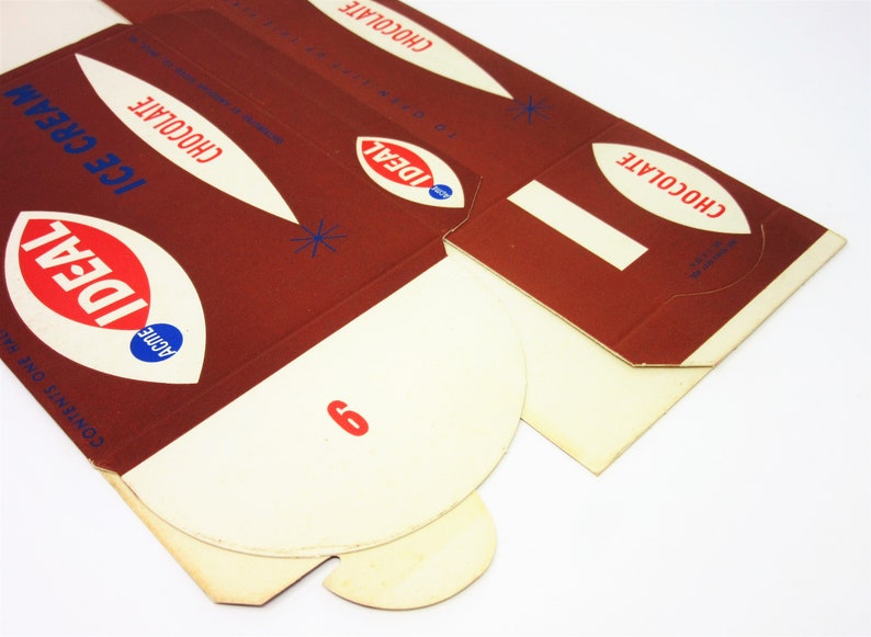 Vintage Unused Acme Ideal Chocolate Ice Cream Half Gallon Box - Etsy