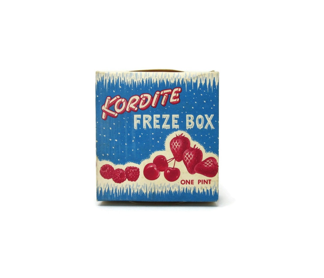 Vintage Mid-century Kordite Freze Box With Winter Graphics of Icicles ...