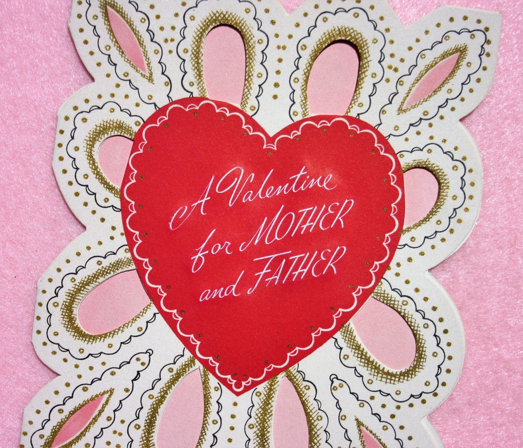 Vintage Unused Valentines Day Greeting Card to Mother and Father ...