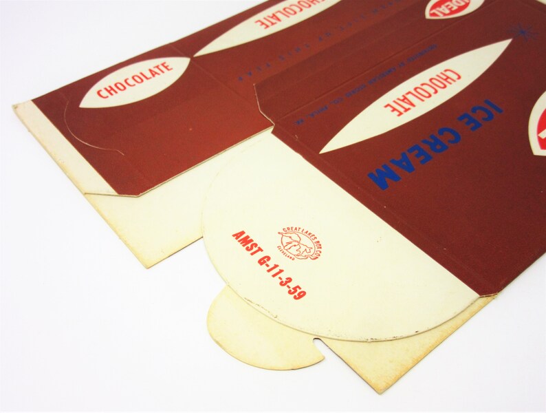 Vintage Unused Acme Ideal Chocolate Ice Cream Half Gallon Box - Etsy