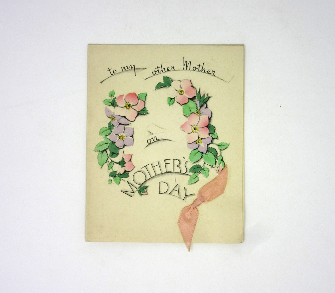 Vintage Unused to My Other Mother on Mothers Day Greeting Card ...