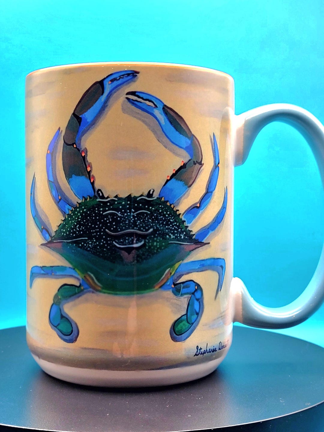 Blue Crab Mug - Etsy