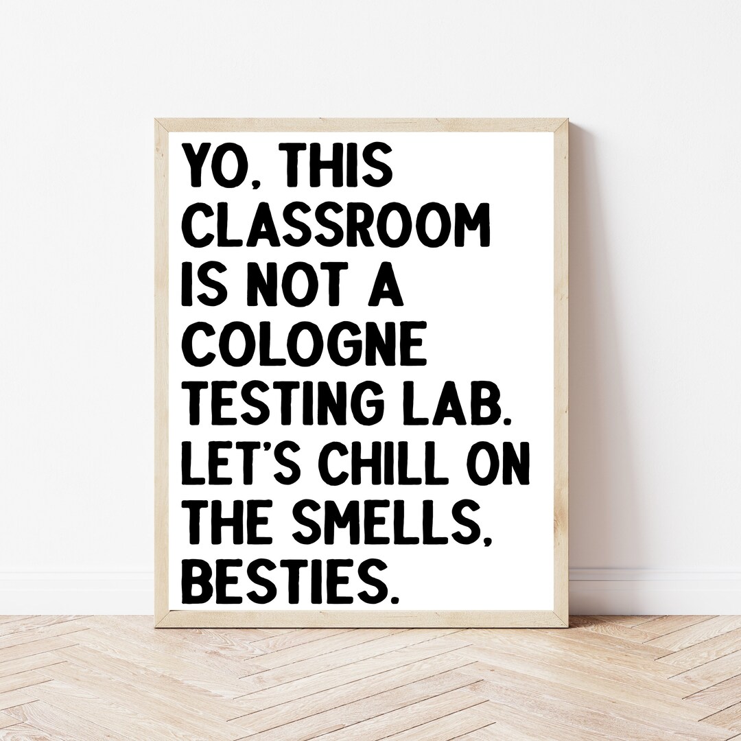 Funny Middle School English Classroom Decor, Gym Teacher Poster, Bruh ...