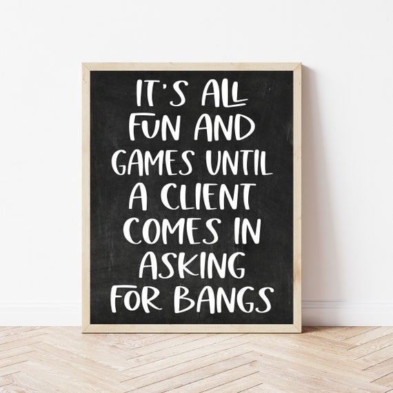 Funny Hair Salon Decor Salon and Spa Prints Beauty Salon | Etsy