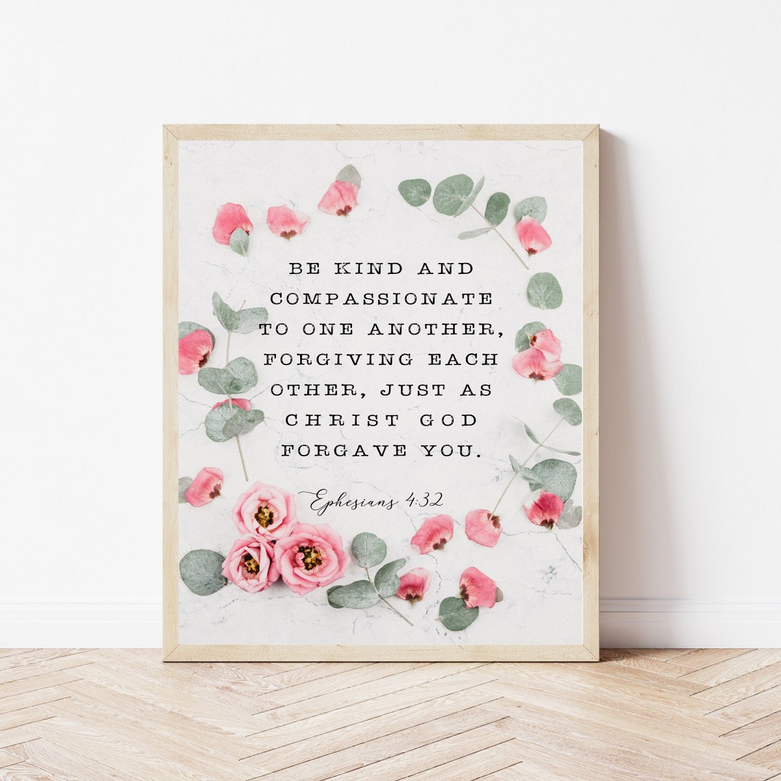 Ephesians 4:32 Be Kind to One Another Bible Verse Wall Art - Etsy