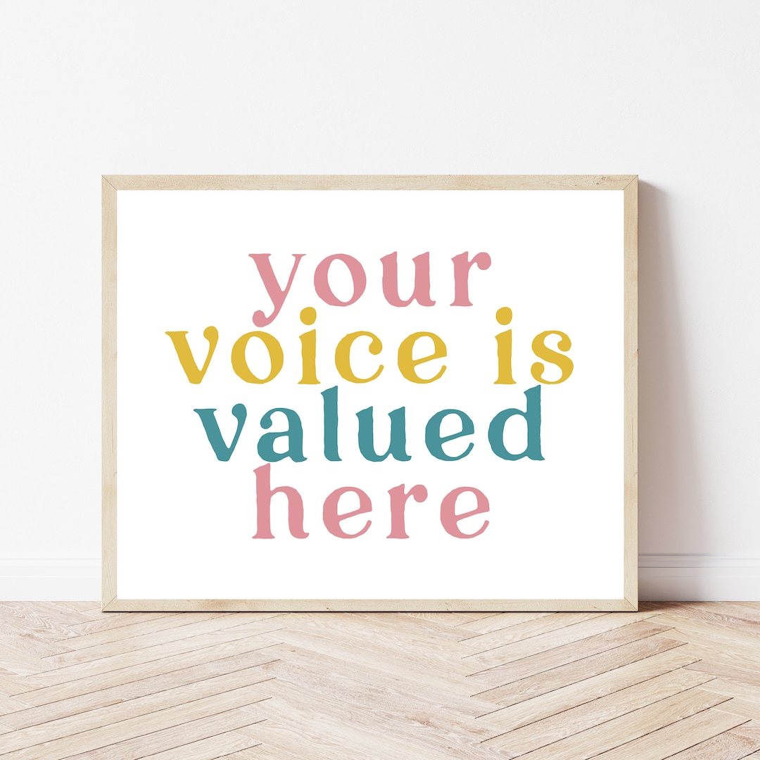 Therapy Office Wall Art, Your Voice Matters, Therapist Door Sign ...