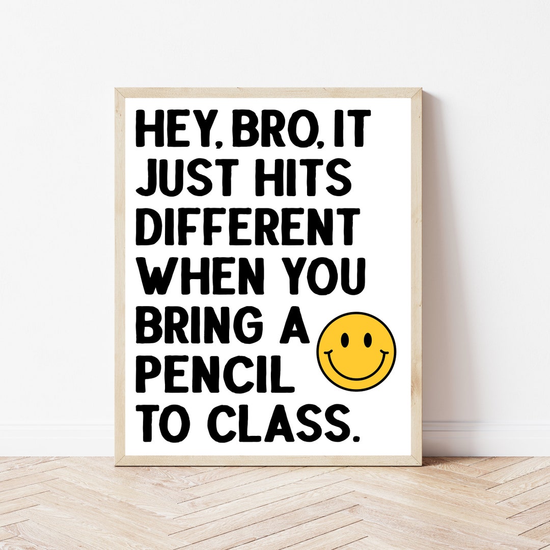 Funny Classroom Sign, Elementary Teacher Decor, Smiley Face Print ...