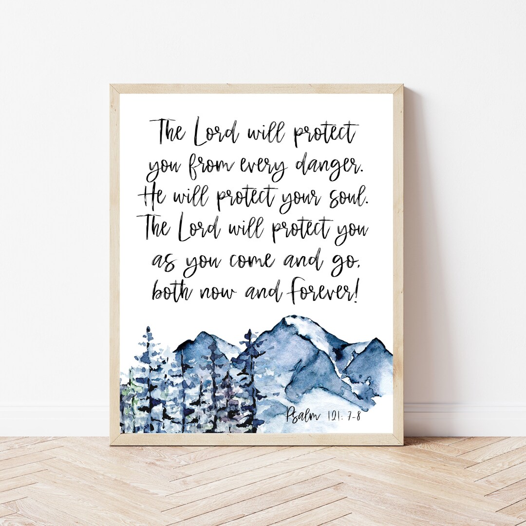 Psalm 121 Printable, Bible Verse Wall Art Digital, the Lord Will ...