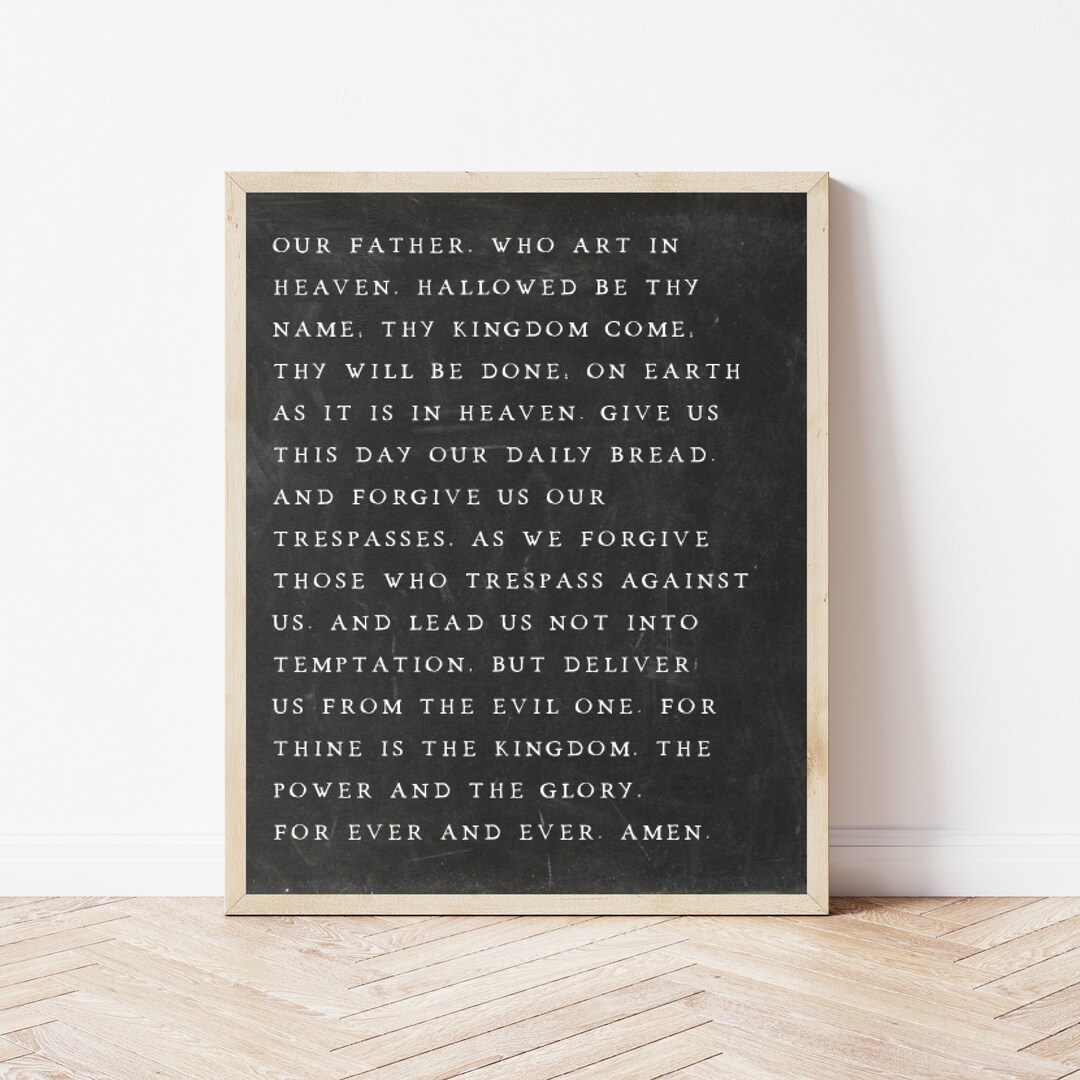 The Lord's Prayer Printable Wall Art, Our Father Print, Catholic Gifts ...