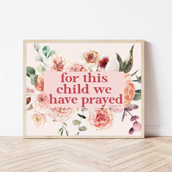For This Child We Have Prayed - Etsy