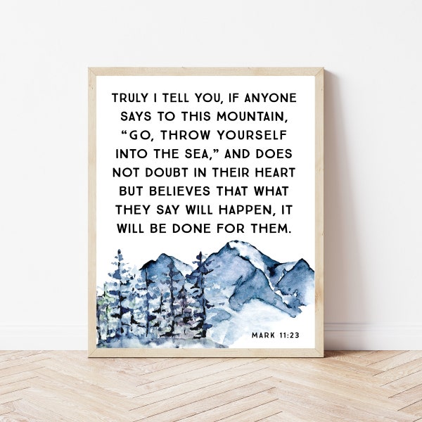 Mark 11 23 Wall Art - Etsy
