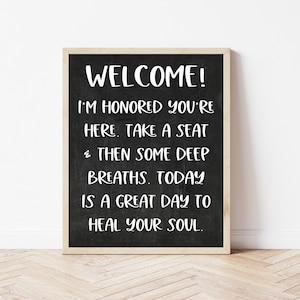 Therapy Door Sign, Counselor Welcome, Therapy Welcome Sign, Counselor ...