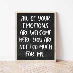 Emotions Poster, Therapy Wall Art, Social Worker Office Decor, School ...