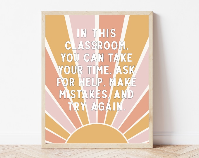 Sunshine Themed Classroom Posters, Easy and Modern Classroom ...