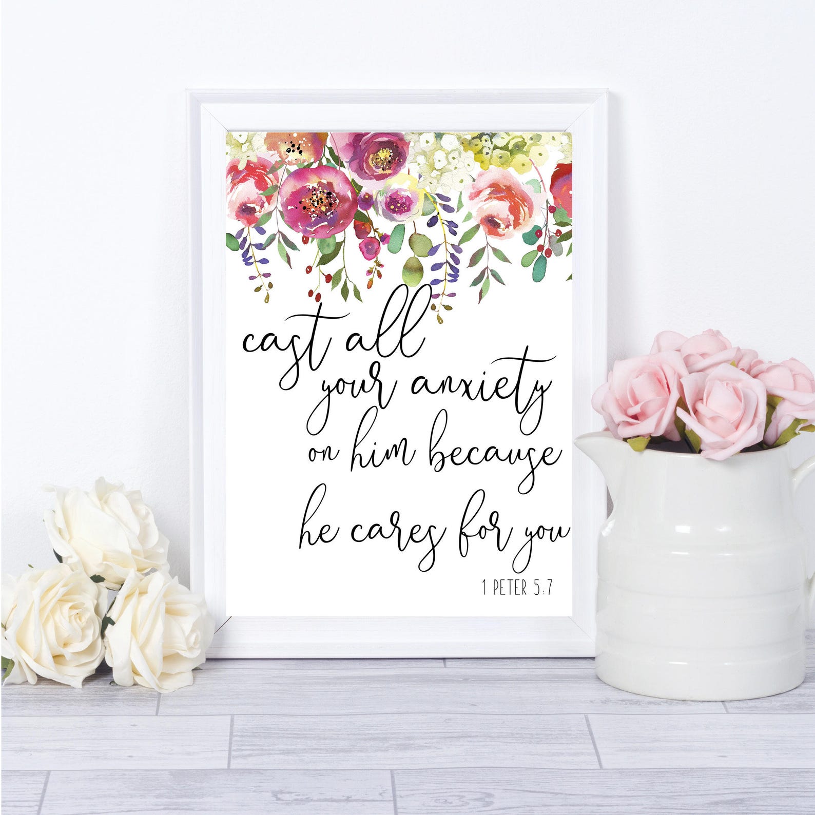 Bible Verse Wall Art, Scripture Wall Print, Christian Wall Art, 1 Peter ...