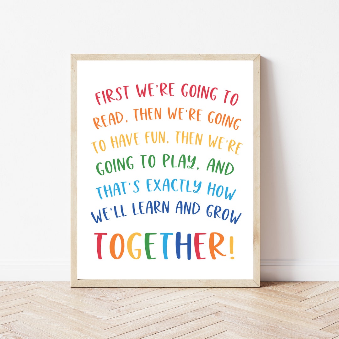 Rainbow Classroom Sign, Montessori Decoration, Pre-k Teacher Gift ...