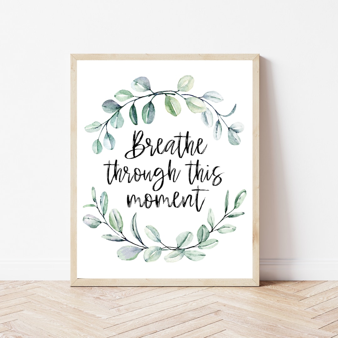 Therapy Office Decor, Breathe Wall Art, Therapist Prints, Counselor ...