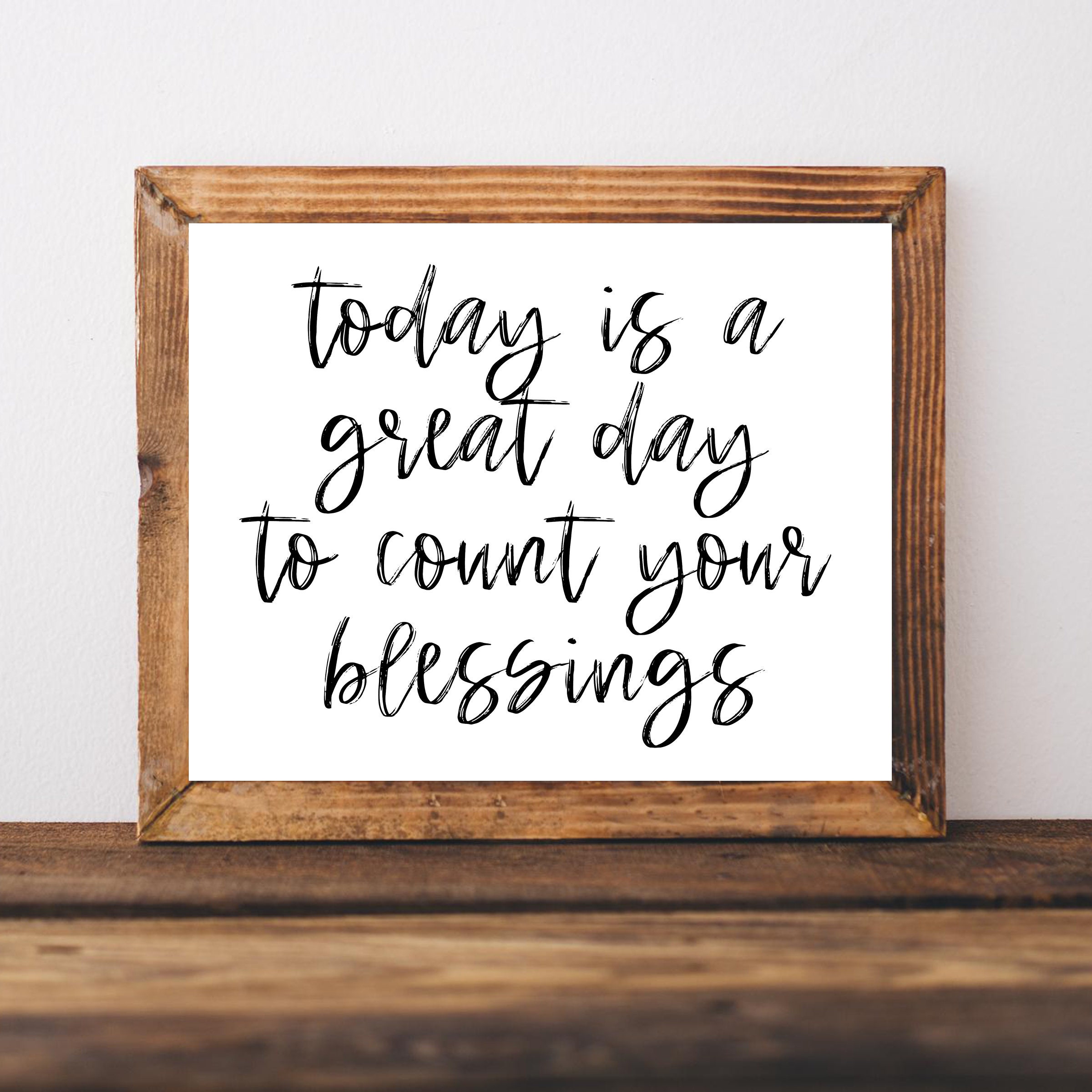 Count Your Blessings Sign