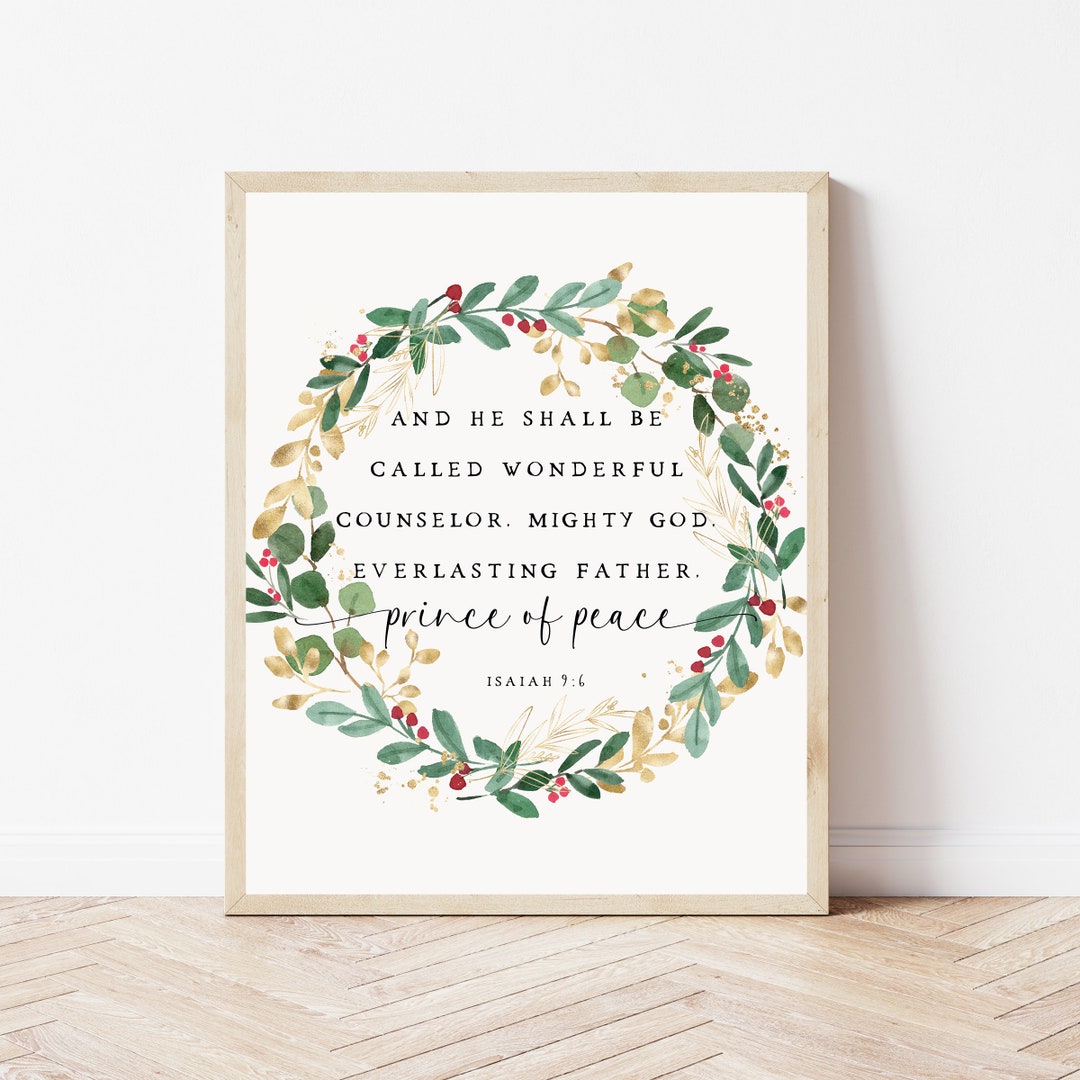 Isaiah 9:6, Farmhouse Christmas Mantle Decor, Bible Verse Christmas ...