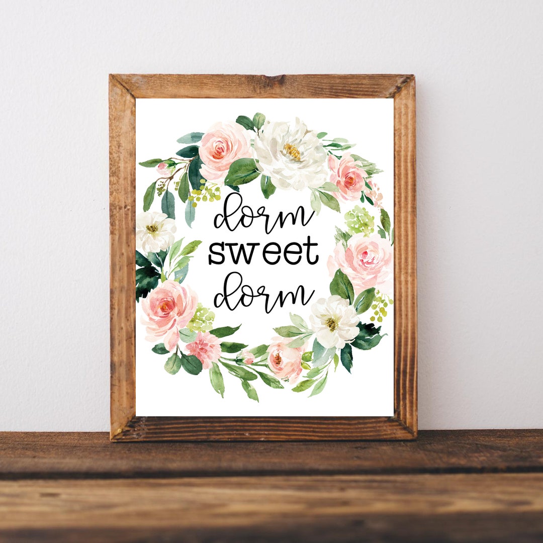 Dorm Room Wall Decor, Dorm Room Wall Art, Dorm Sweet Dorm, Farmhouse ...