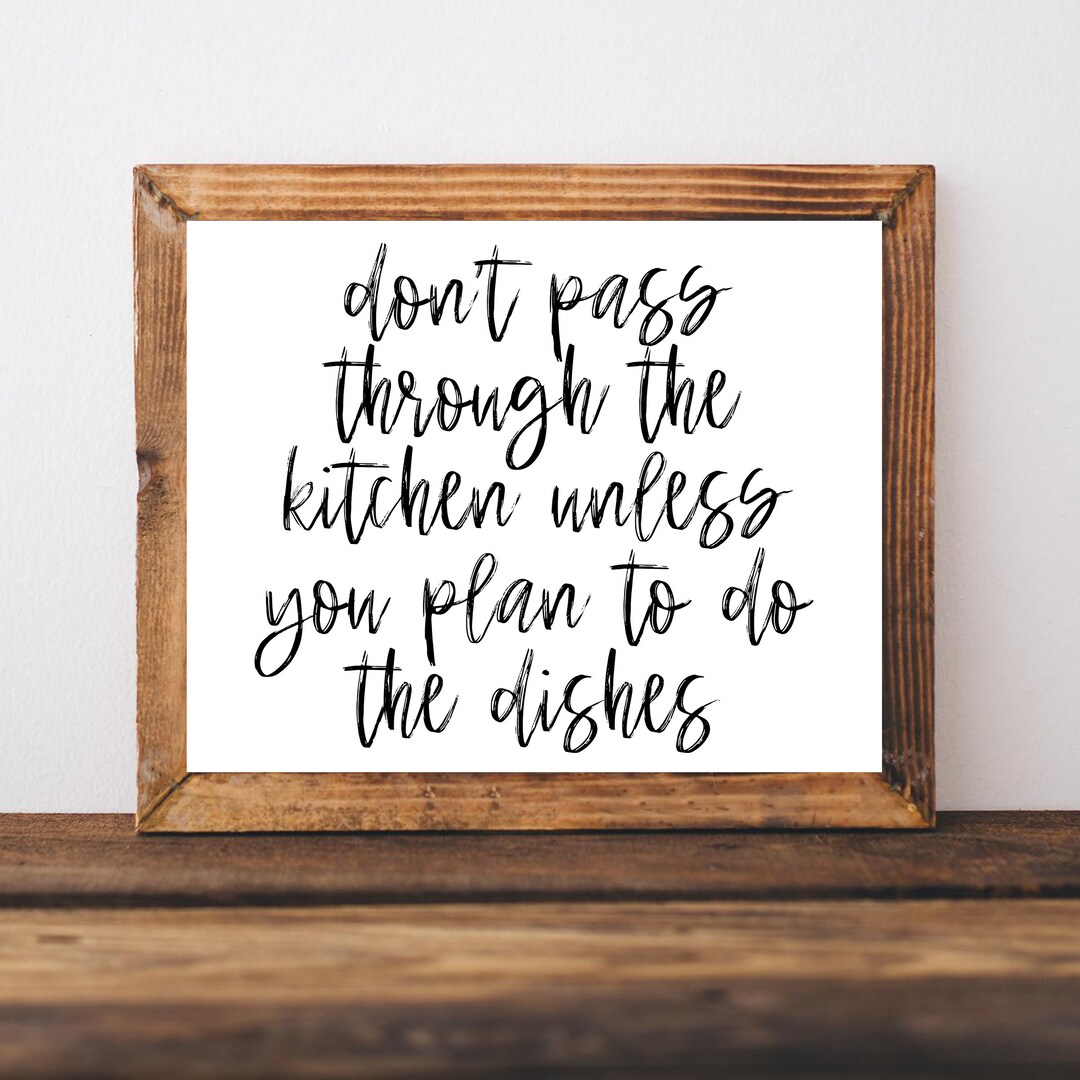 Funny Kitchen Sign, Kitchen Wall Art, Kitchen Wall Decor, Kitchen Sign ...