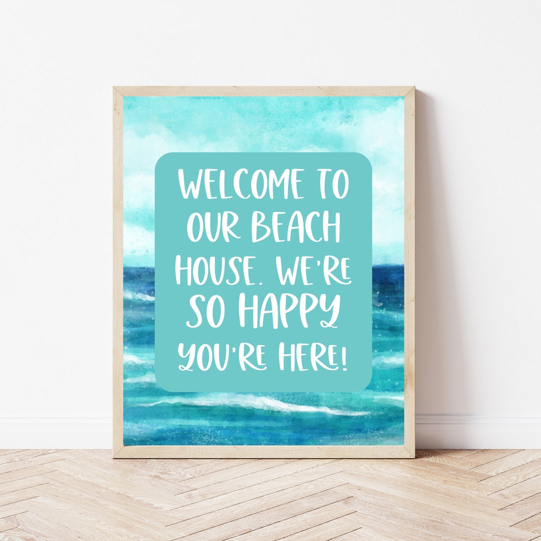 Airbnb Welcome Sign, Beach Home Rental, Vacation Home Welcome, Beach ...