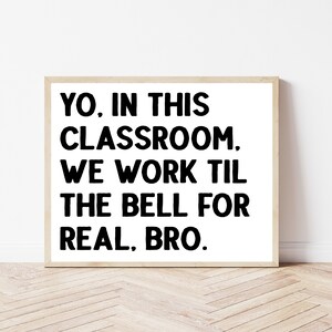 Classroom Rules Expectation Poster, Middle School Math Class Sign, High ...