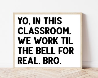 High School Classroom Poster, Funny Math Prints, English Classroom ...
