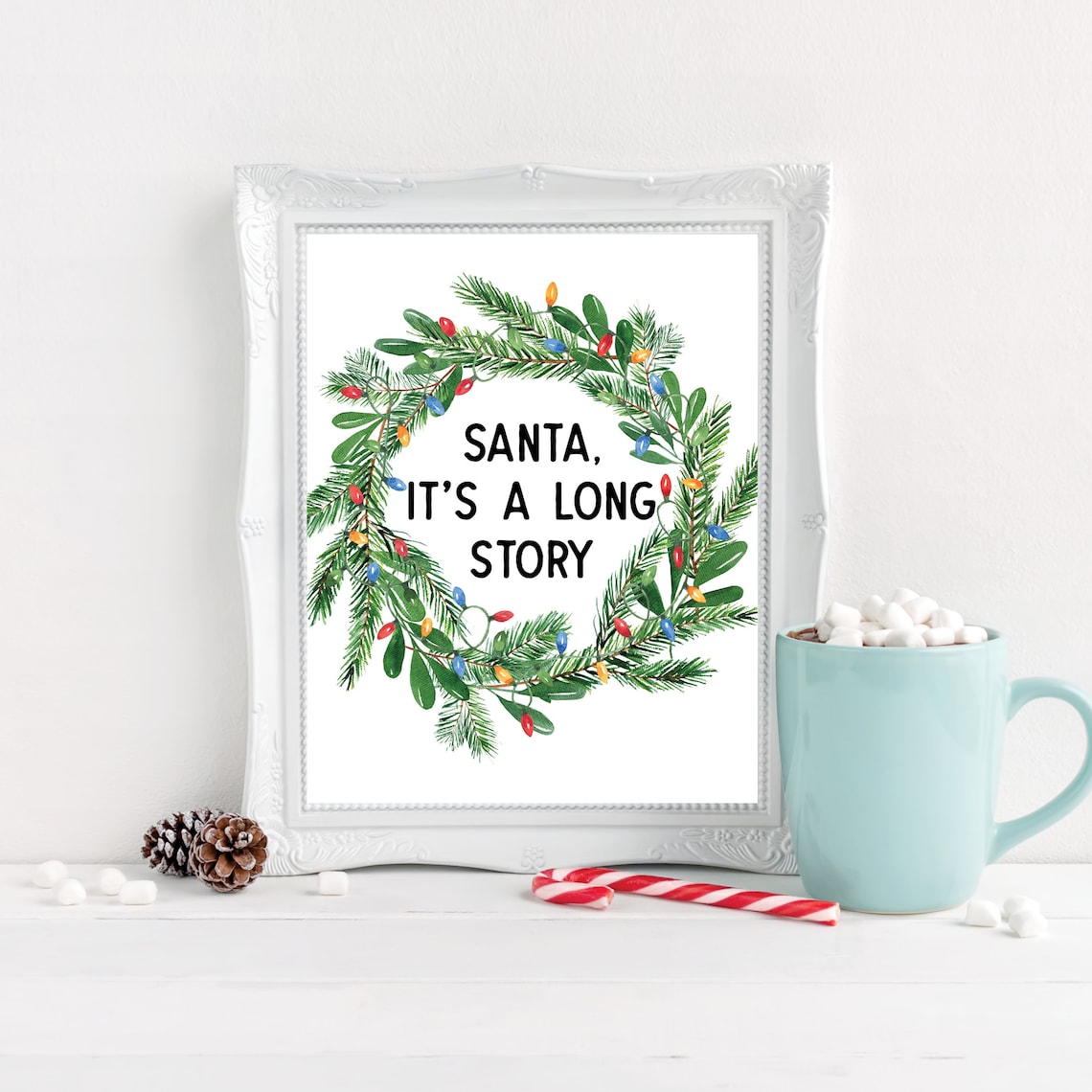 Funny Christmas Wall Art Home Decor Sign Printable Christmas | Etsy