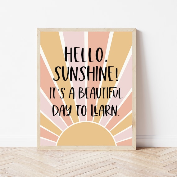 Hello Sunshine Classroom Decor Welcome to My Classroom Sign - Etsy