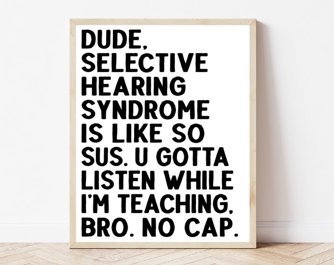 High School Classroom Rules Poster, Funny Math Teacher Gift, Middle ...