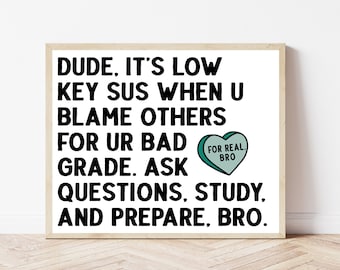 Funny Math Teacher Poster High School Classroom Wall Art - Etsy