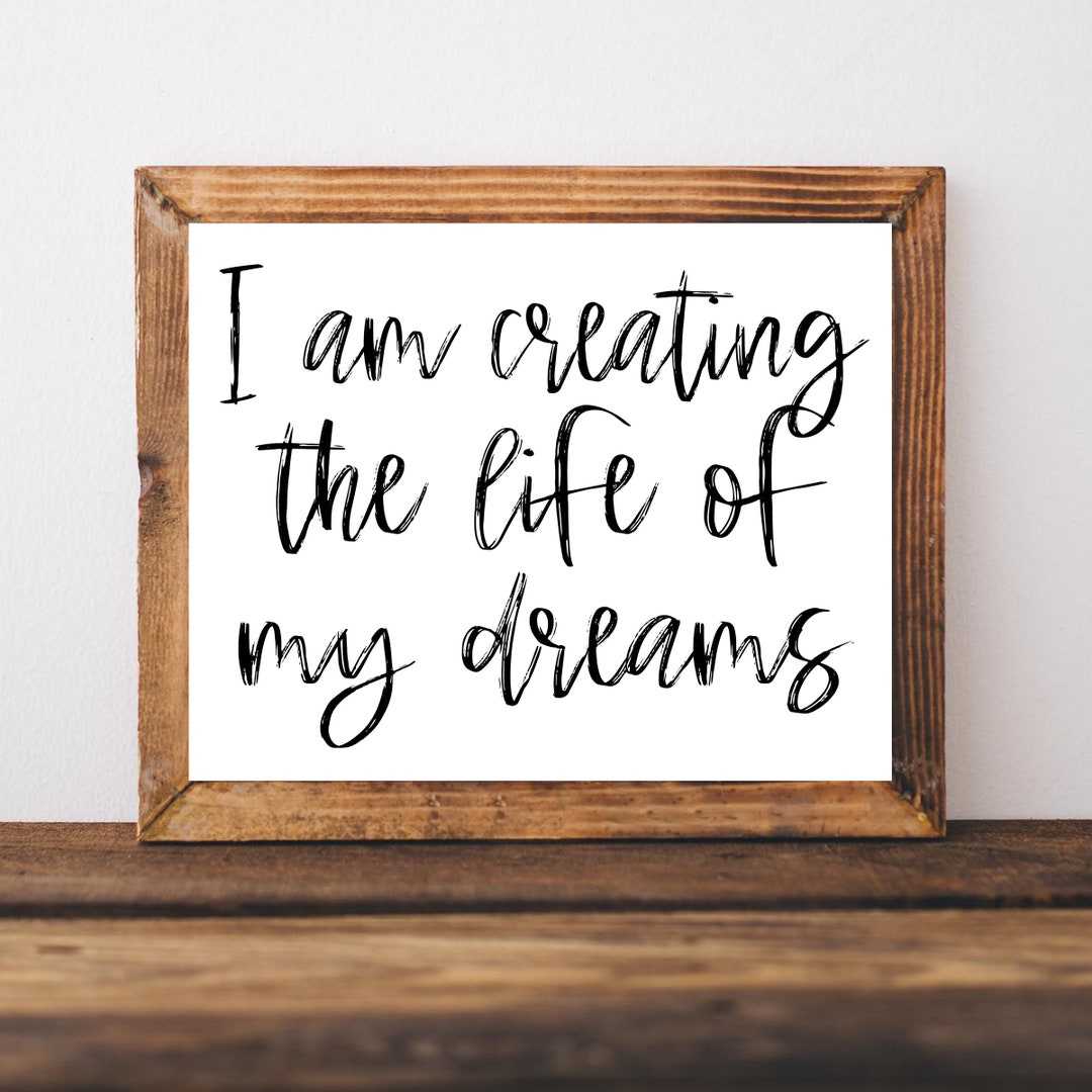 Positive Mantra, Positive Affirmations Wall Art, Daily Affirmations Art ...