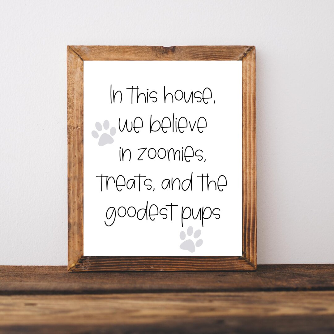 Dog Wall Art, Dog Wall Decor, Printable Wall Art, Dog Sign, Dog ...