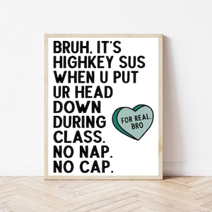 Middle School Math Classroom Poster, High School English Decor, Funny ...