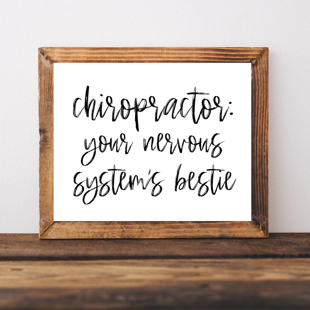 Chiropractor Wall Art, Chiropractor Gifts, Chiropractic Office Decor ...
